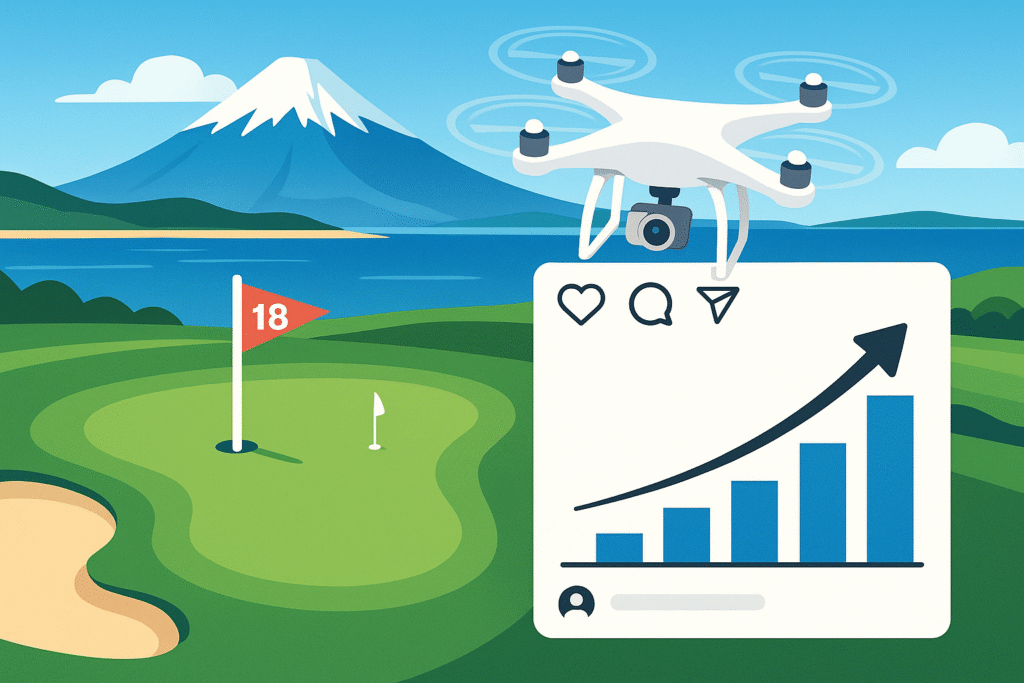 【ゴルフ場マーケティング事例】インスタグラムにおけるドローン映像の導入効果とは？ - D-Star Analytics